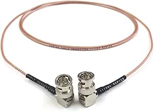 Custom Cable Connection 5 Foot HD-SDI RG179 Right Angle BNC to Right Angle BNC (75 Ohm) Cable ...