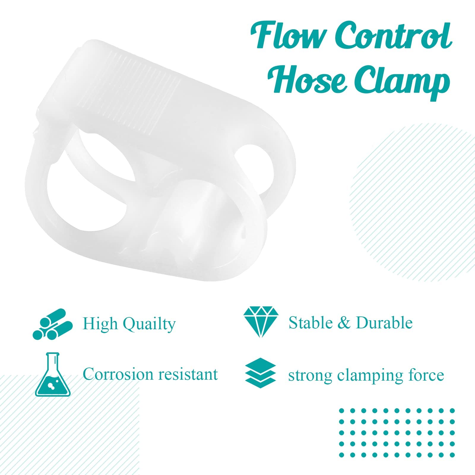 Snapklik.com : 20 Pcs Plastic Tubing Clamps, Adjustable Tube Clamp Shut ...