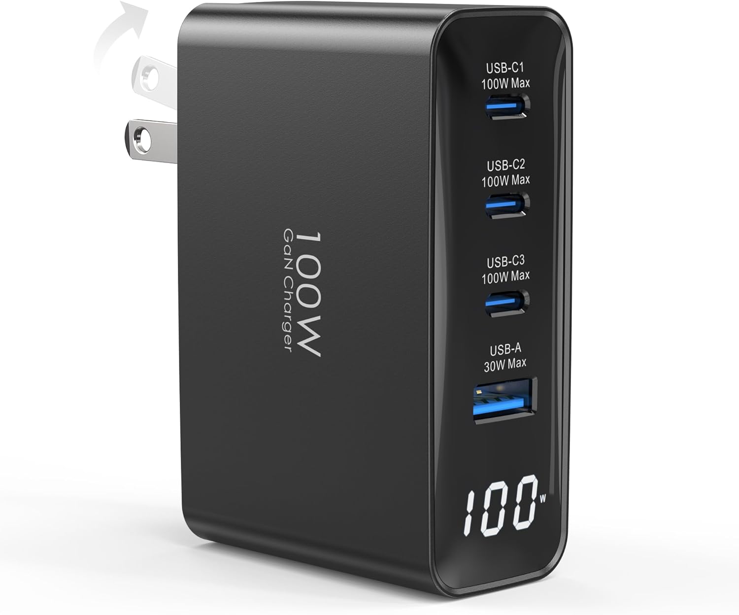 Amazon | TOPADRE 100W 急速充電器 PD 充 電器 Type-c Macbook 充 電 器【折り畳み式/LED ...