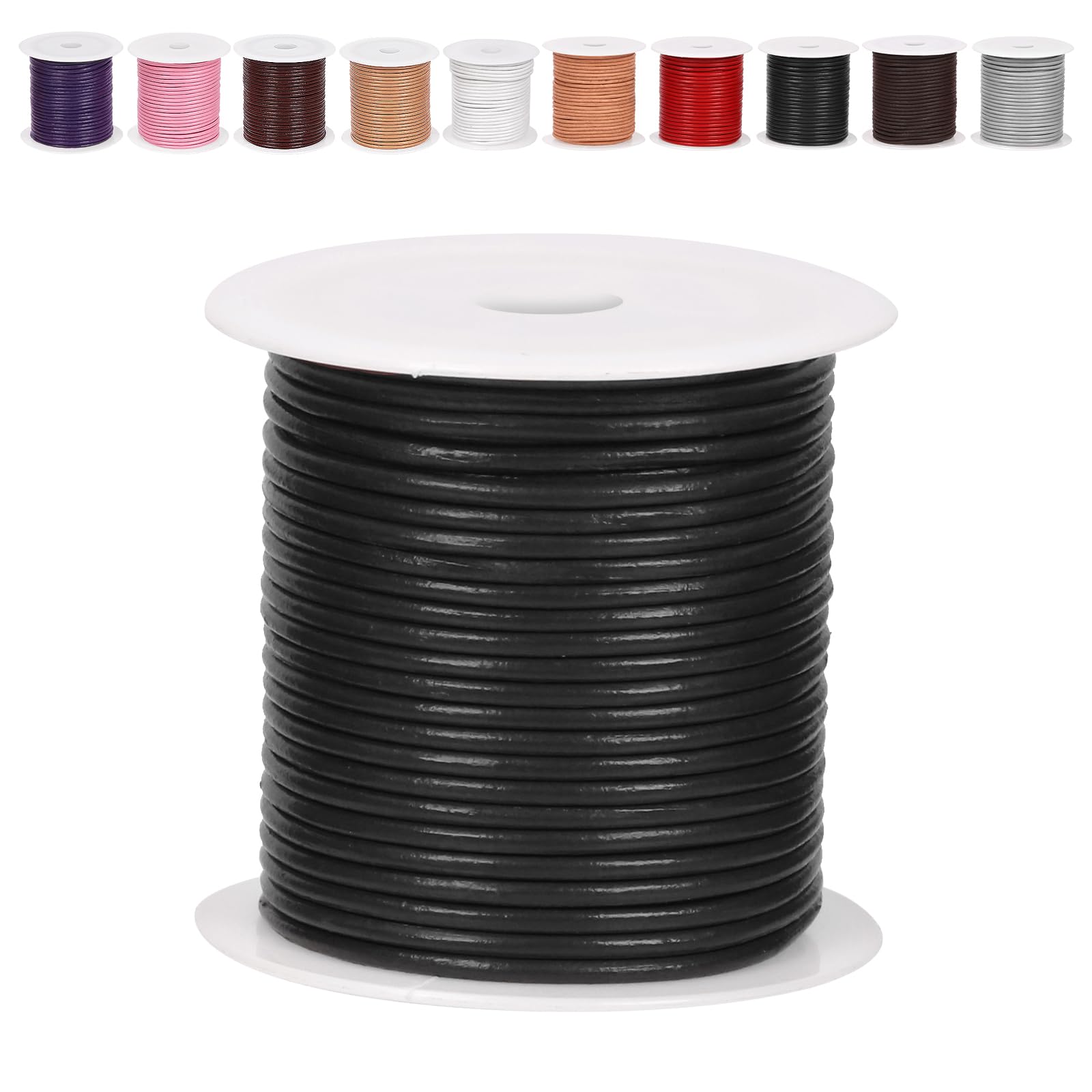 Amazon.com: Mardatt 1 Roll Round Leather String Cord, 11 Yards 10 ...