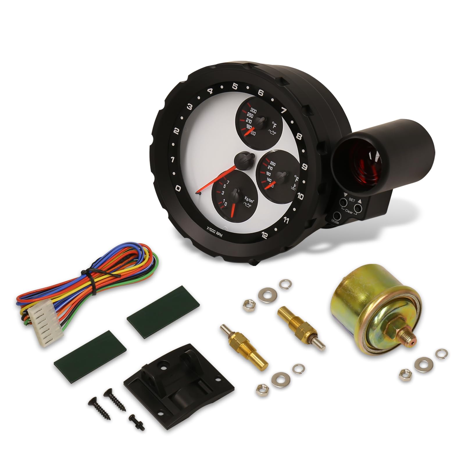 Amazon.com: AJP Distributors 5.5" Black Bezel White Face 4-in-1 Analog ...