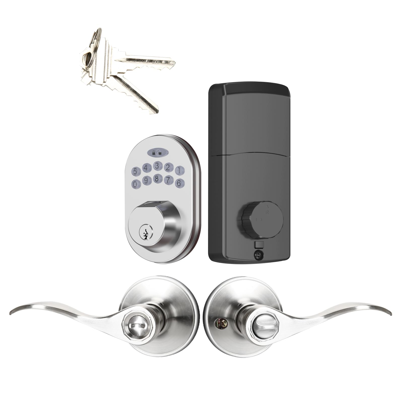 Electronic Deadbolt Keypad with Door Handle Lock Set, Smart Locks for ...