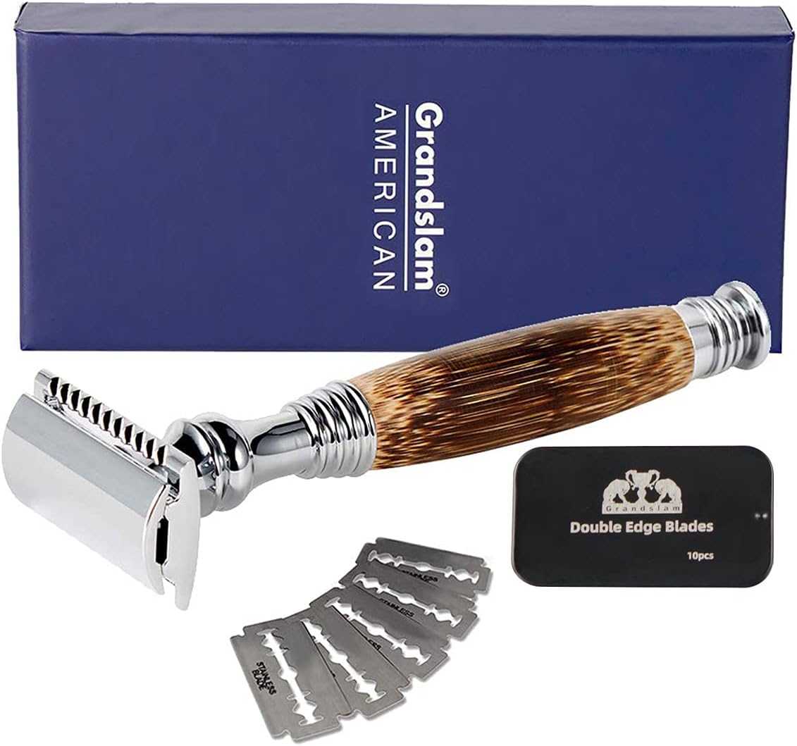 Amazon.com: Bamboo Safety Razor with Cartridge for Men or Women, Eco ...