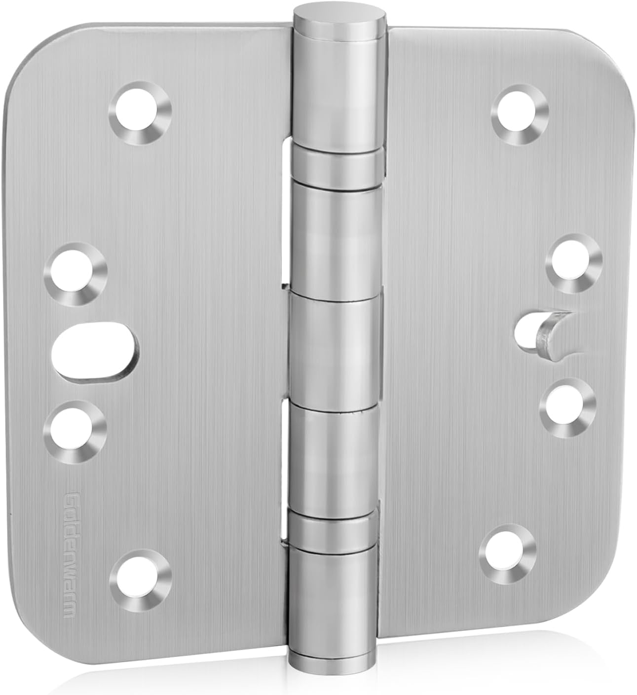 Security Door Hinges - Satin Nickel - 4 Inch with 5/8 Radius - Security ...