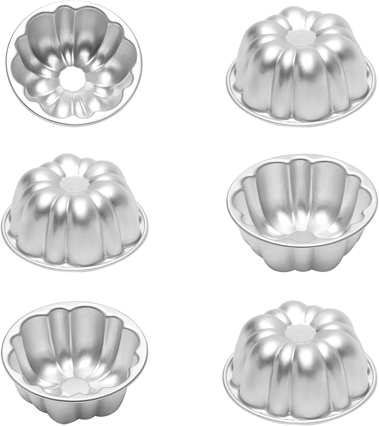 Amazon.com: Gudunoan 4 Inch Mini Cake Pans For Baking, 6pcs Individual ...