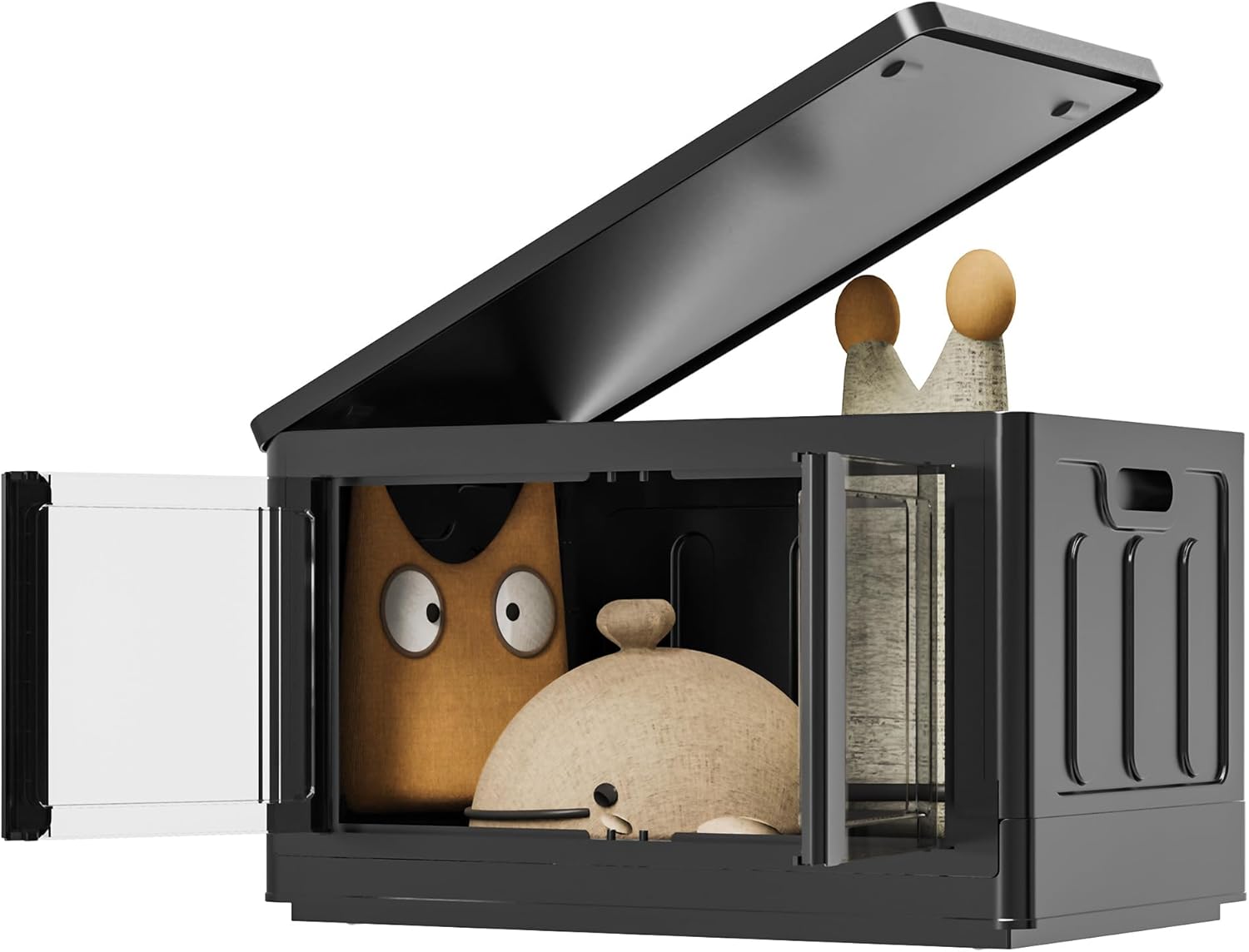 FLEXISPOT 72L Storage Boxes With Lids, Stackable and Foldable Plastic ...