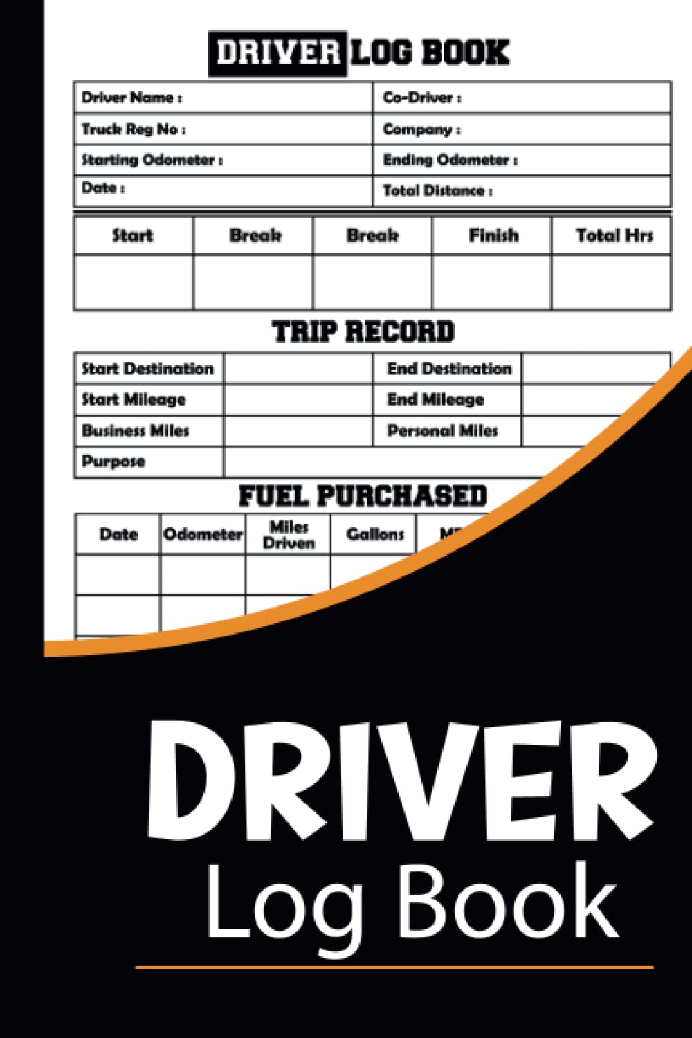 Driver Log Book: Daily Driver Log Book To Record Vehicle Details, Trips ...