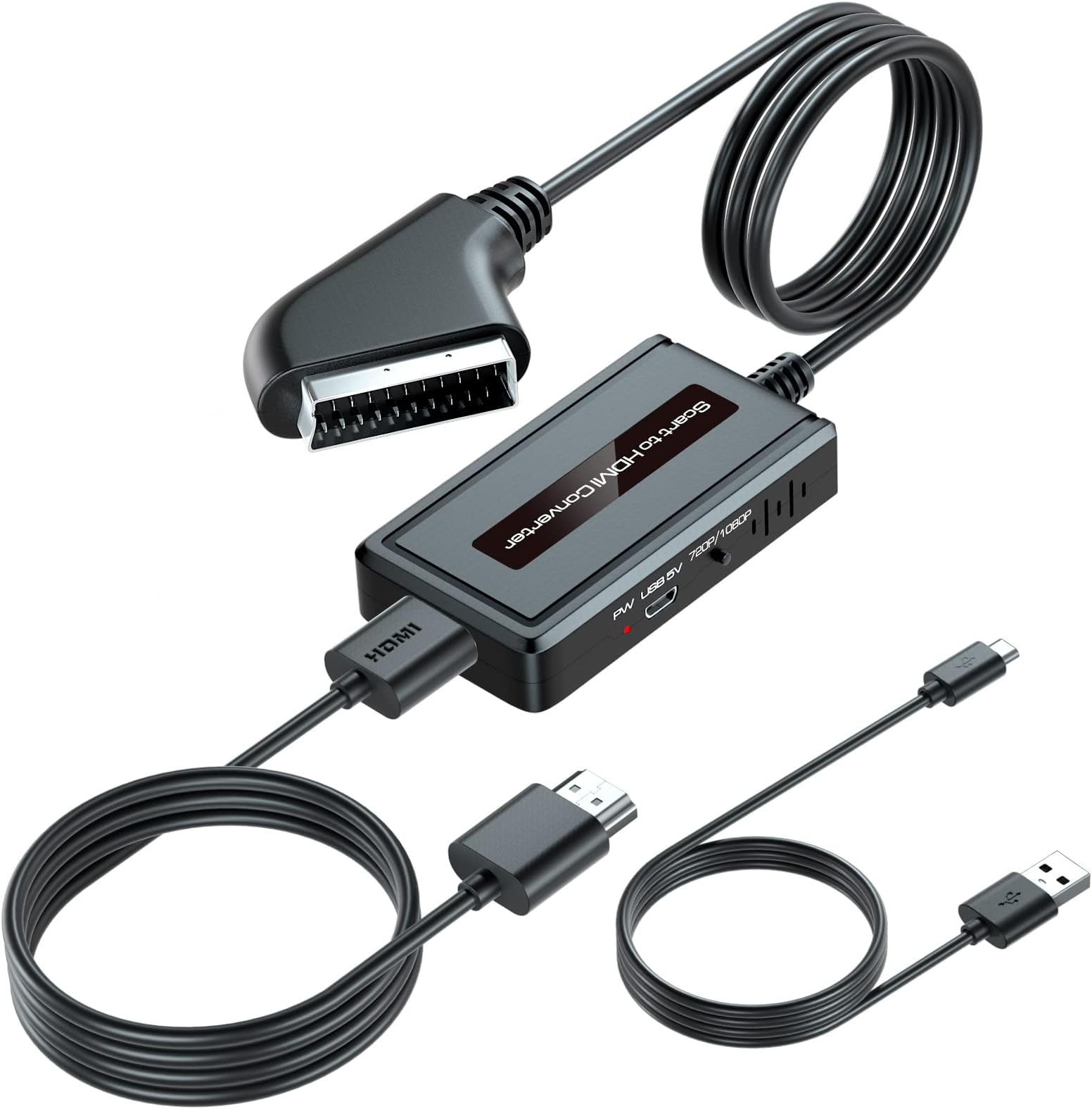 EASYCEL Male Scart to HDMI Converter for DVD/STB/Sky With Female Scart ...