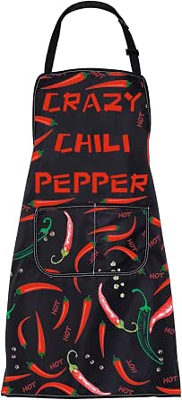 Amazon.com: CMNIM Chili Pepper Aprons Chili Chef Apron Chilli Cooking ...