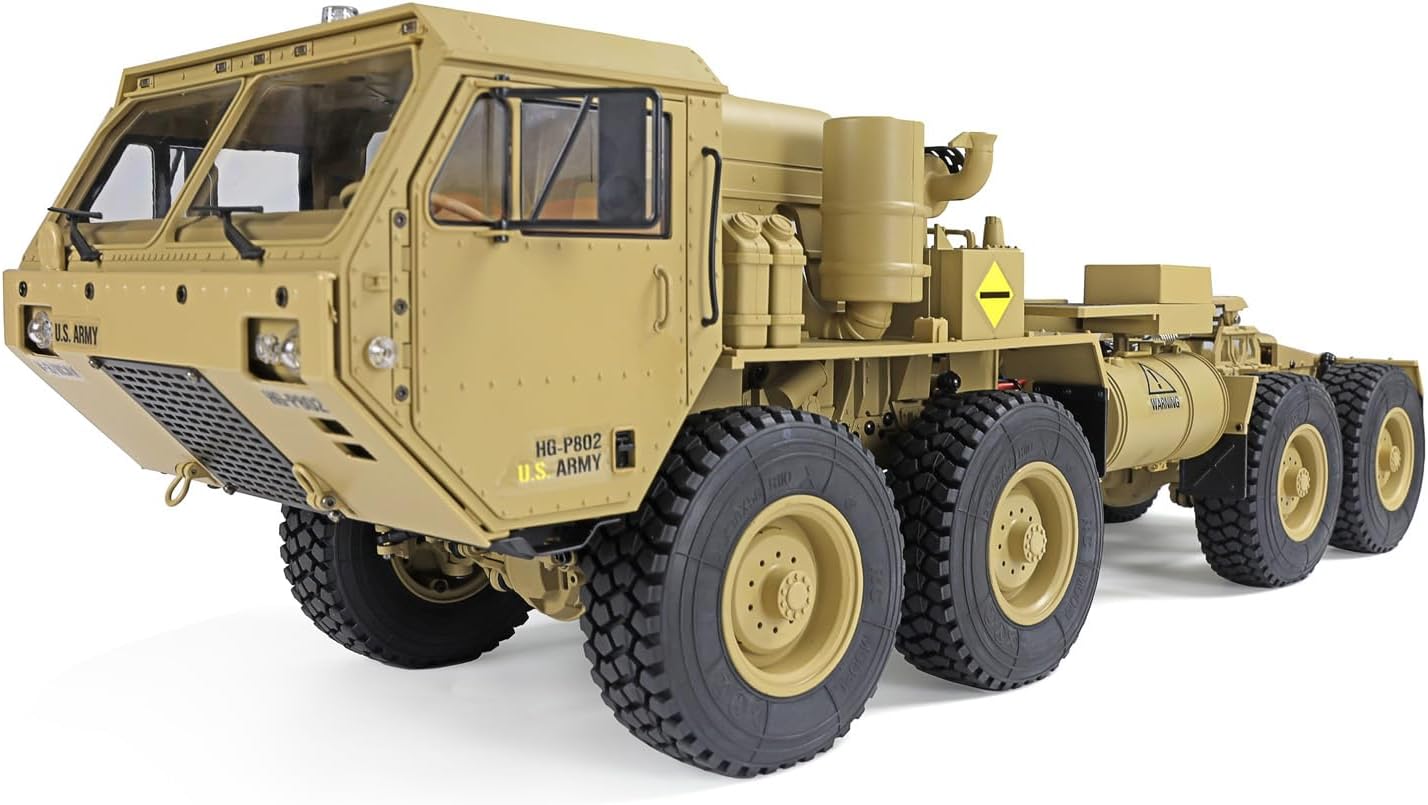 Amazon.com: wheelfun US in Stock, HG 1/12 8X8 RC US Military Truck P802 ...