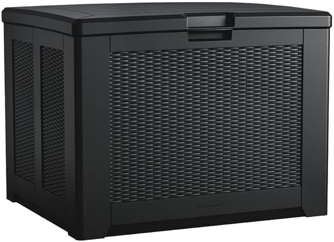 Amazon.com: Rubbermaid Medium Resin Outdoor Storage Deck Box (74 Gal ...