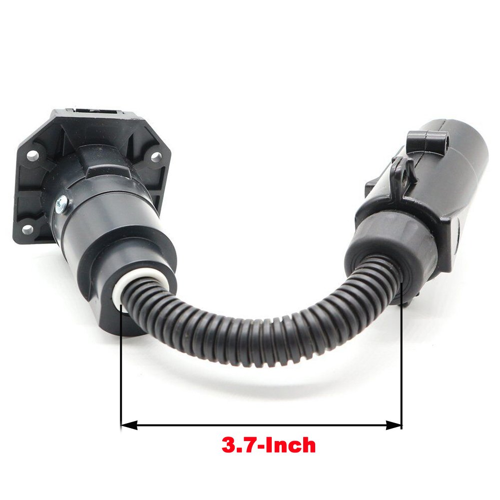 Snapklik.com : NEWSUN 7 Pin Round To 7 Way RV Blade Trailer Adapter ...