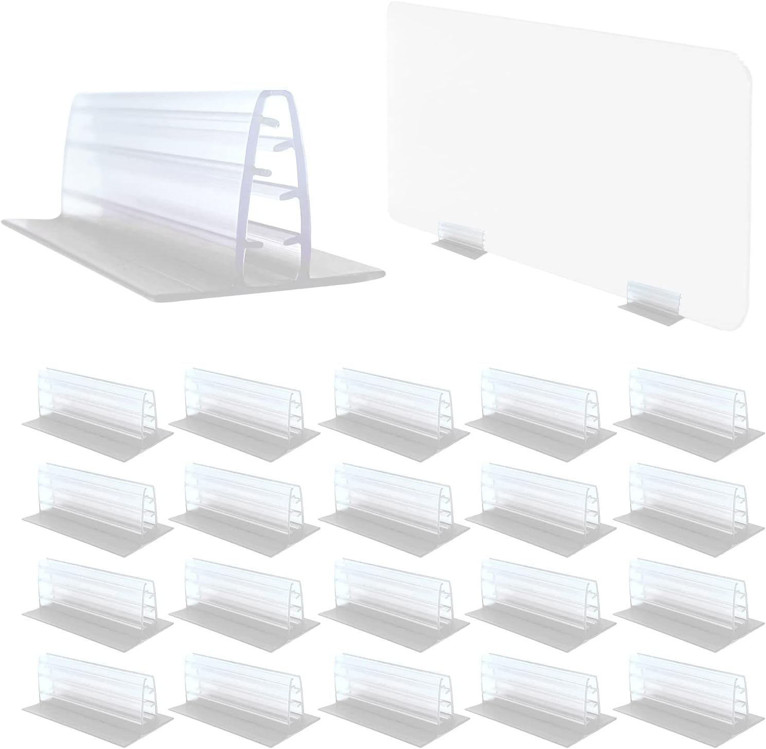 Amazon.com: Tenorbass 20 Pcs Self Adhesive Sneeze Guard Holder ...