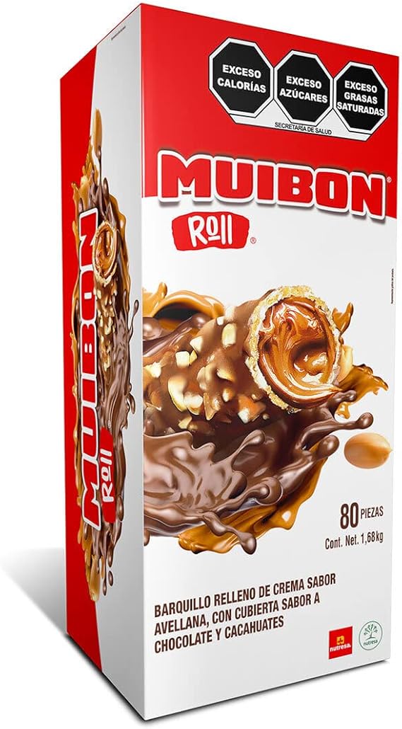 Muibon Roll Barquillo con Chocolate, 80 piezas : Amazon.com.mx ...