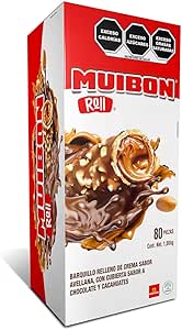 Muibon Roll Barquillo con Chocolate, 80 piezas : Amazon.com.mx ...