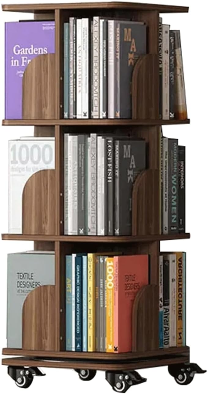 Amazon.com: Reliable Bookshelf 360° Rotating Bookshelf Solid Wood ...