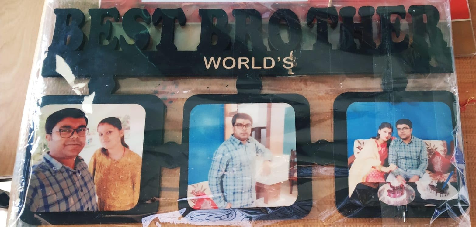 GIFT JAIPUR BHAI BHABHI Personalised Wooden Wall Hanging Photo frame 12 ...