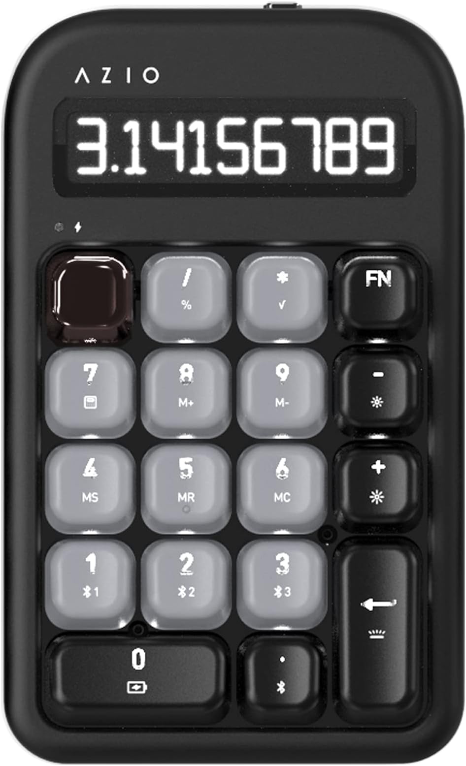 Amazon.com: AZIO IZO Wireless Mechanical Calculator & Number Pad (Black ...