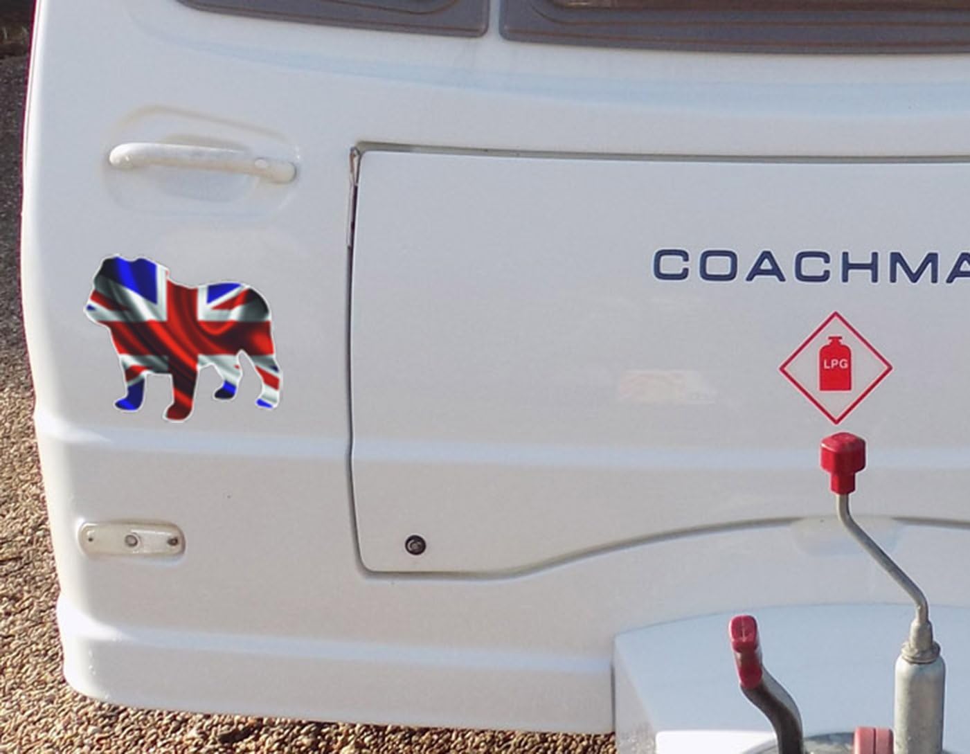 Union Jack Bulldog Shape caravan, campervan funny Decal Sticker Car ...