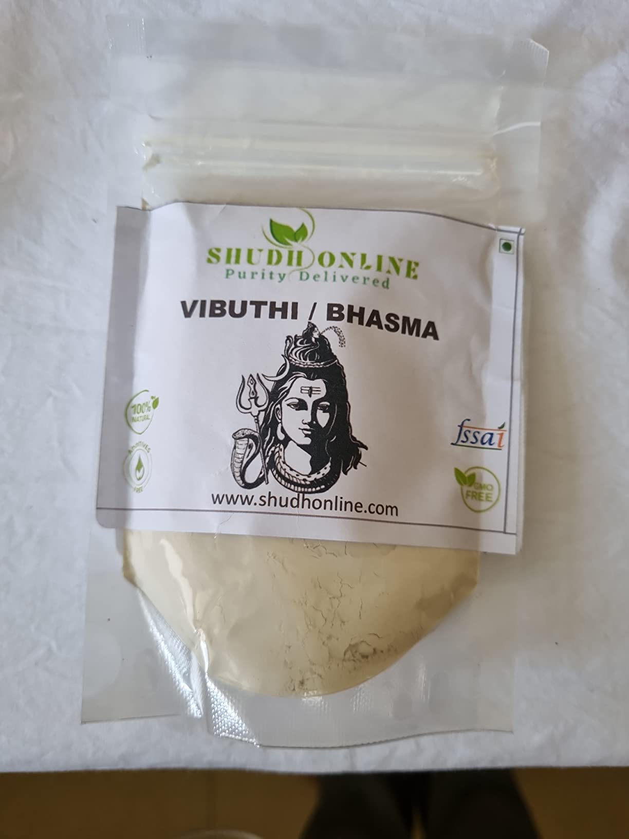 Shudh Online Vibhuti Bhasma, Vibuthi Pure Powder - Holy ash (100 Grams ...