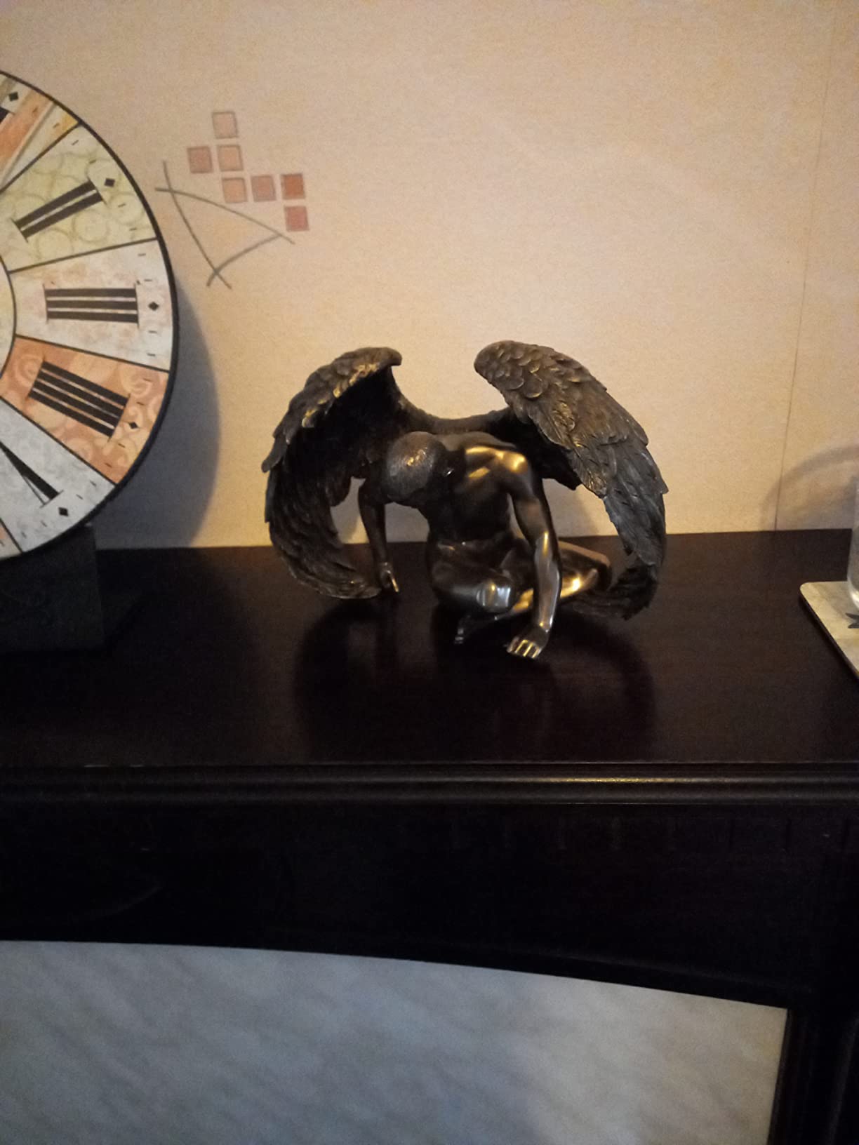 Bronze Effect Male Angel Figurine 20 cm : Amazon.co.uk: Home & Kitchen