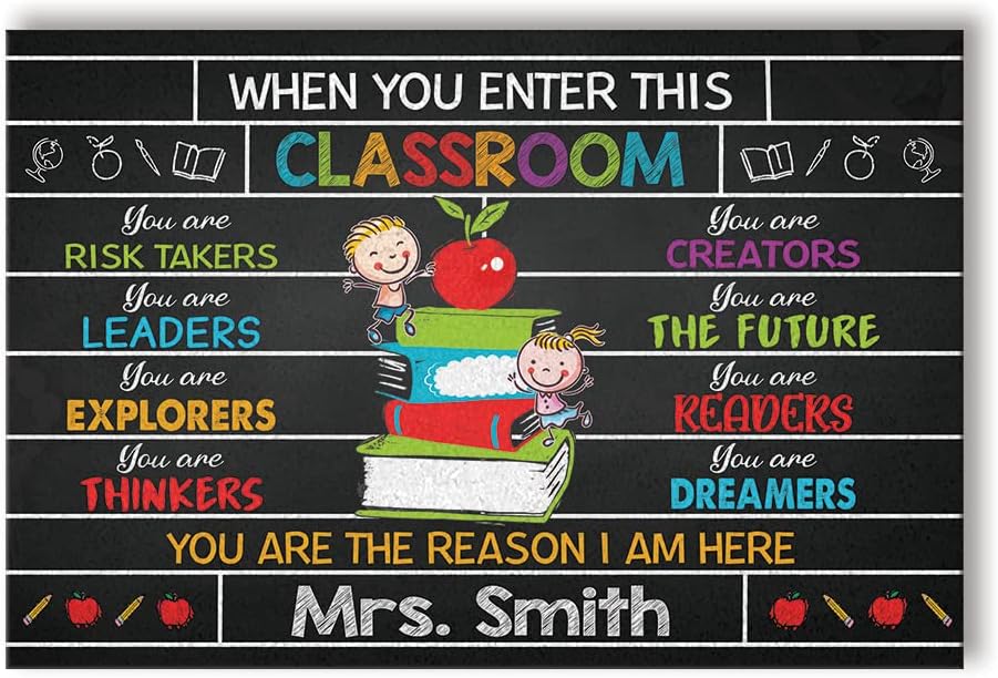 Amazon.com: NAZENTI Classroom Welcome mat,Classroom Door Decorations ...
