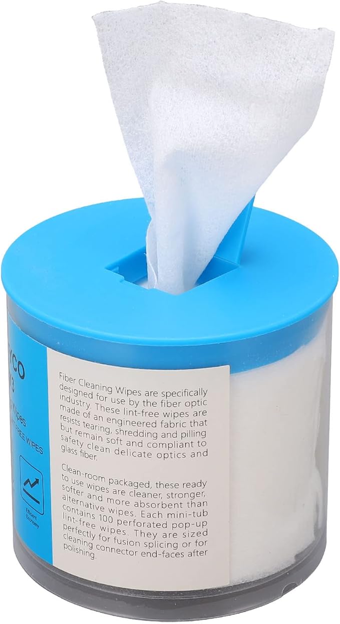 Amazon.com: 100 Pieces Per Box Optical Fiber Wipes Fiber Cable End ...