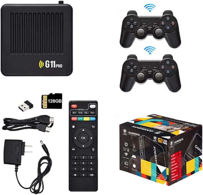 G11 Pro Retro Game Console 128G Built in 28,000+ Games, Dual 2.4G ...