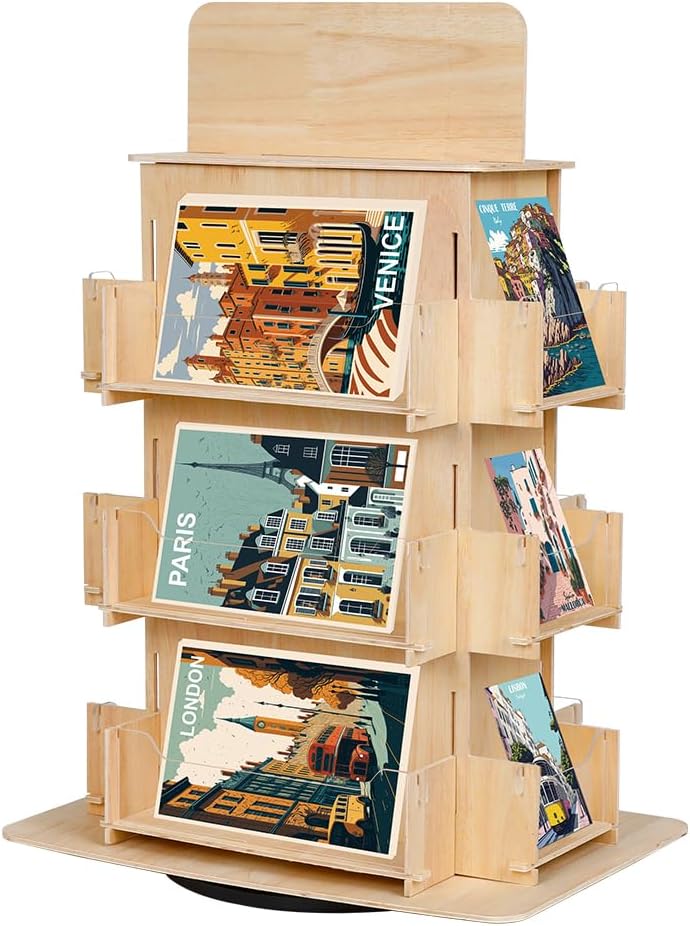 Amazon.com: Derkerry 3 Tier Sticker Display Stand for Vendors 4-Sided ...