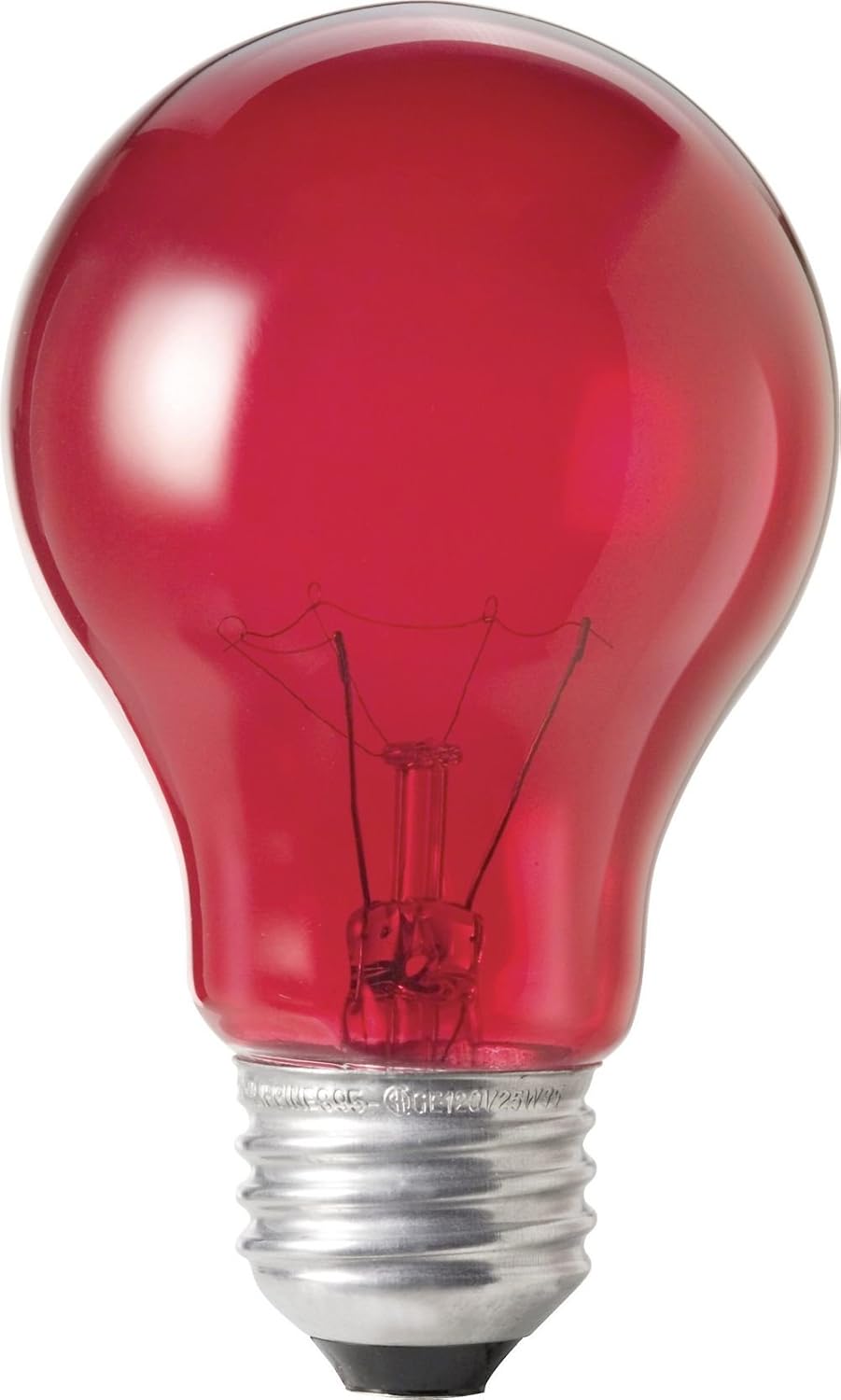 Philips 144220 25-Watt A19 Light Bulb, Transparent Red - Incandescent ...