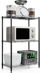 Amazon.com: SsngygHme 3 Tier Shelves Storage, Wire Shelf Unit, Standing ...