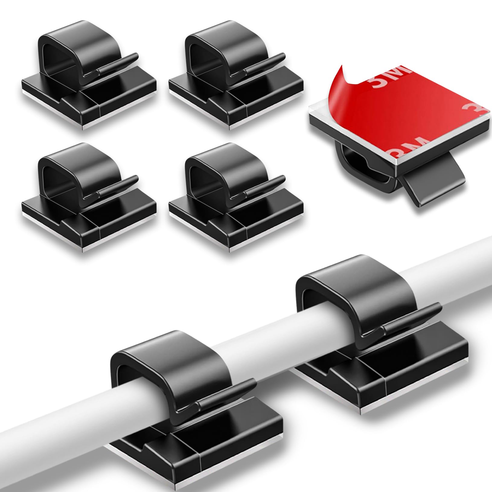 Amazon.com: 200 Pcs Cable Clips, Adhesive Cable Organizer Cord Holder ...