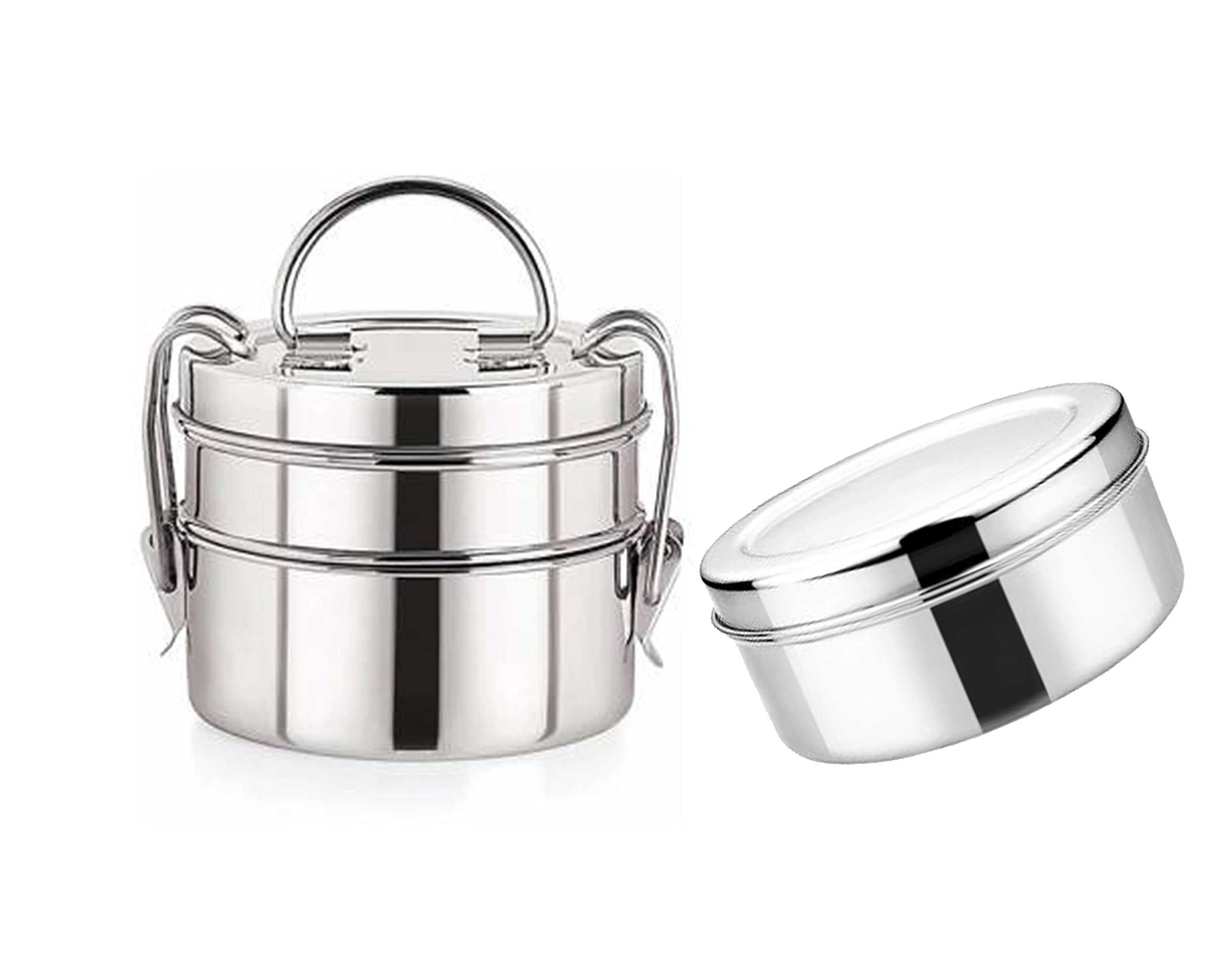 Buy BLeaf- Stainless Steel-3 Container Lunch/Tiffin Box Food Grade 3 ...