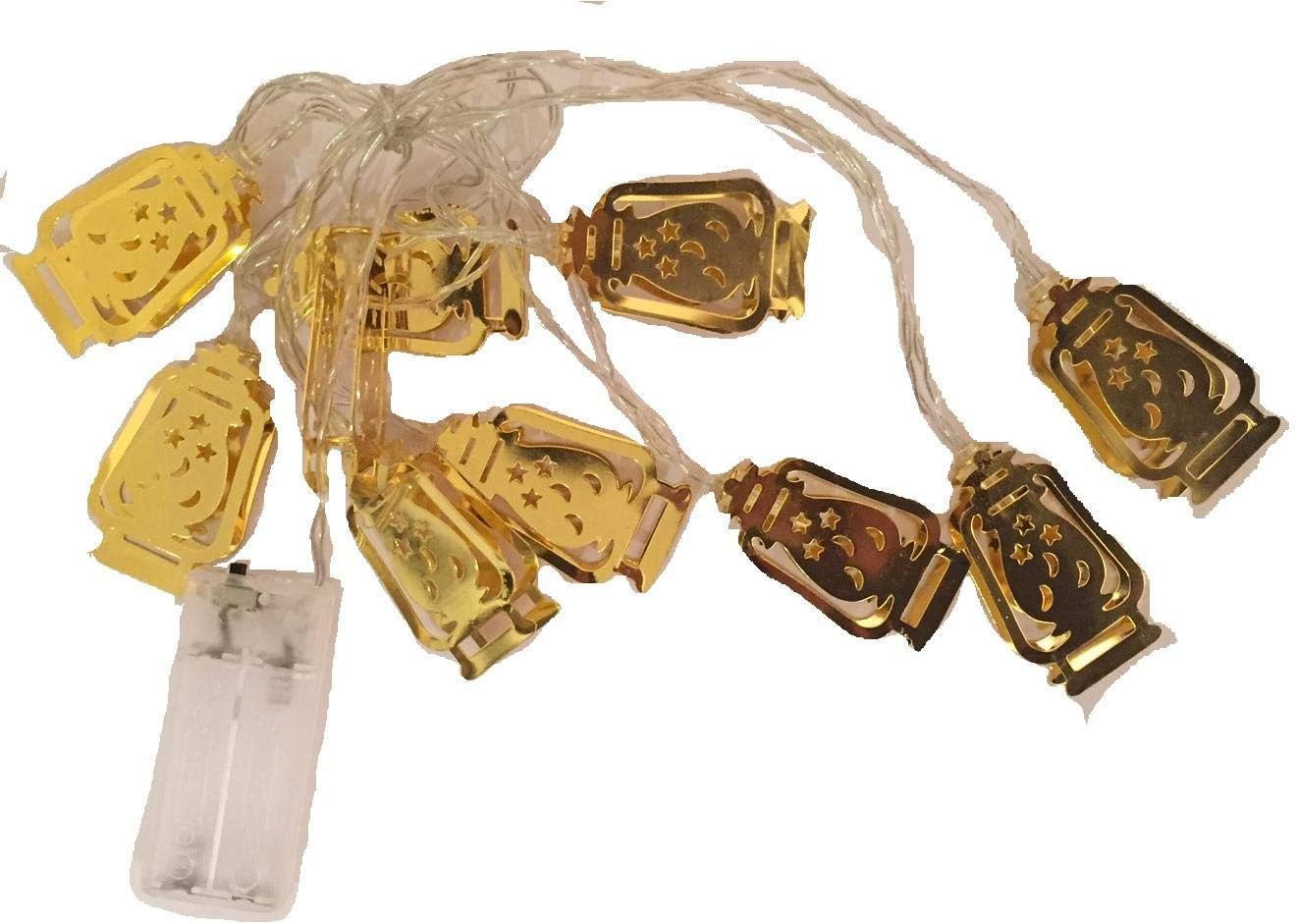 Ramadan, Adha and Fitr Eid Decorations-Mini Gold Fanus Lantern LED ...