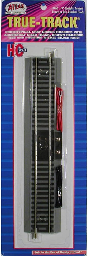 Amazon.com: True-Track 9" Straight Terminal Track HO Scale Atlas Trains ...