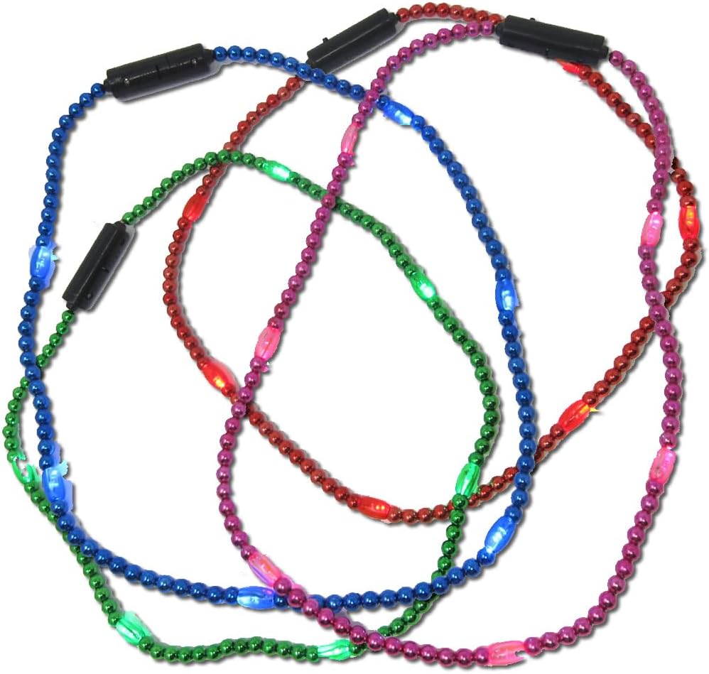 Amazon.com: Glow Products Light Up Bead Necklaces (Set of 12) Glowing ...