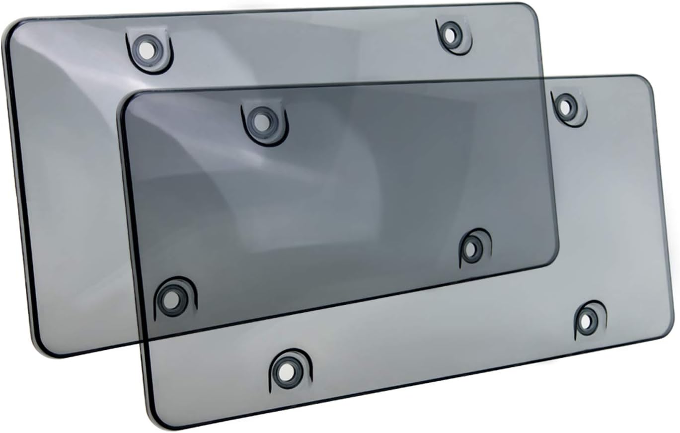 2 pcs License Plate Covers with Clear Bubble Design Unbreakable Fits ...