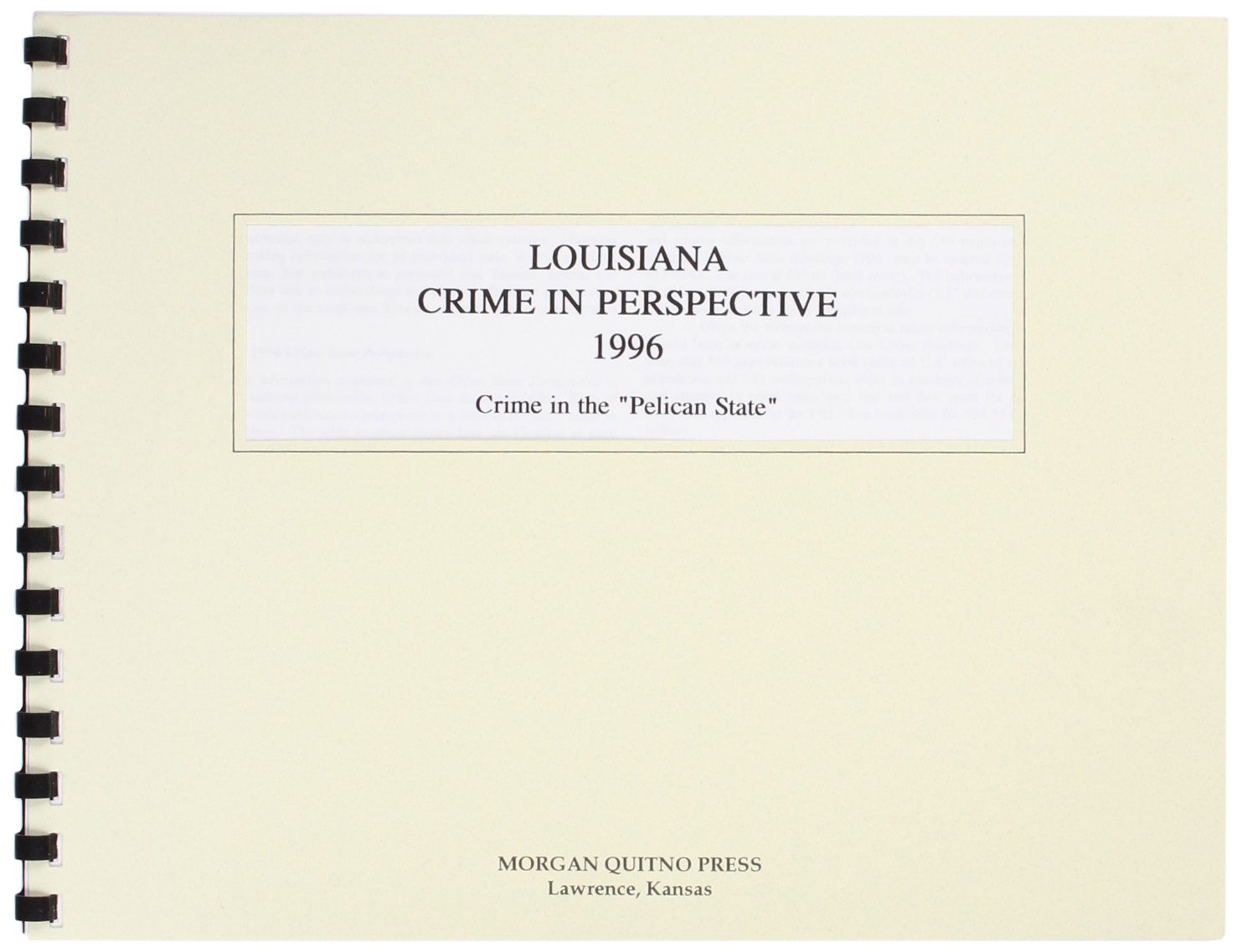 Buy Louisiana Crime Perspective 1996 Book Online at Low Prices in India ...