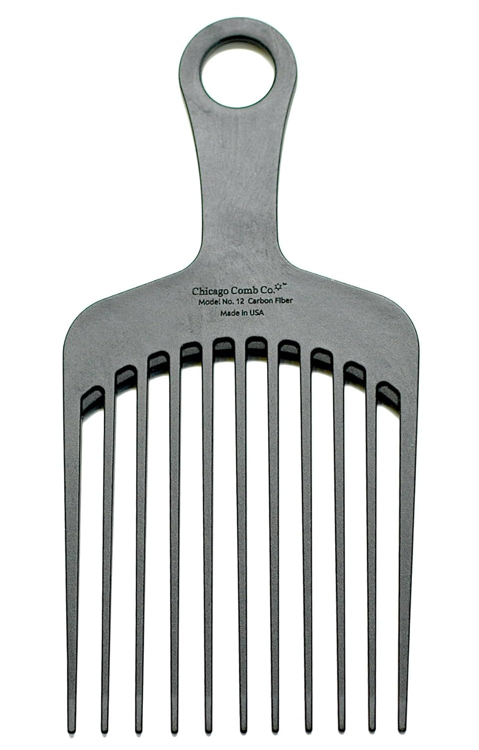 Amazon.com : Chicago Comb Model 12 Carbon Fiber, XL Wide-Tooth Pick ...