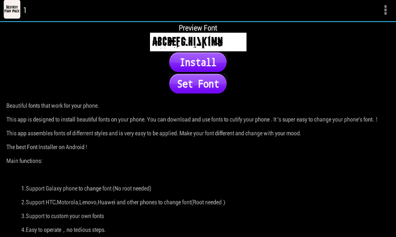 Destroy Font Pack - App on Amazon Appstore