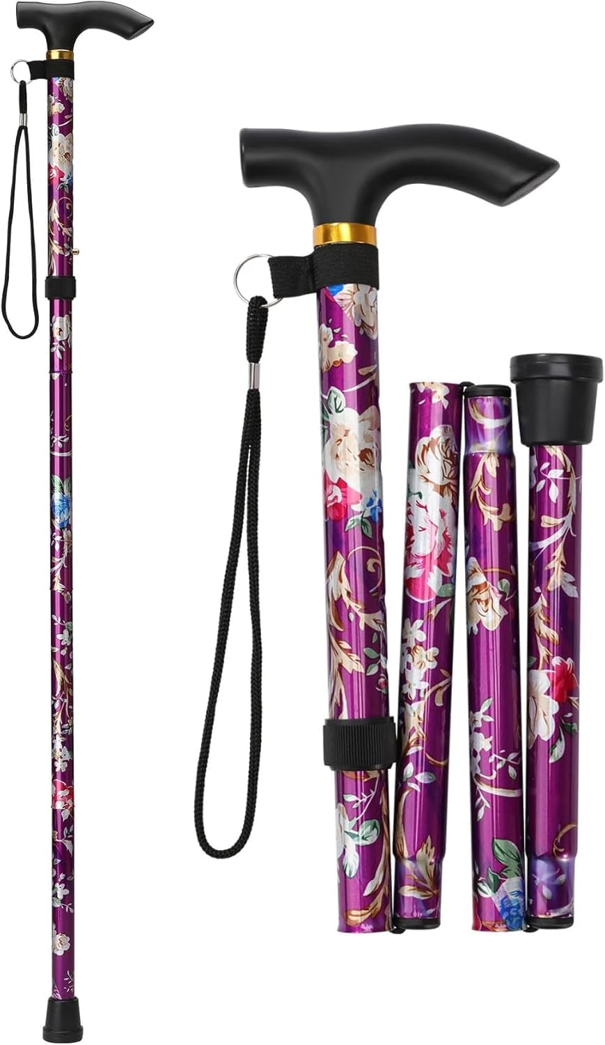 Walking Cane for Women & Men, Folding Lightweight Walking Stick ...