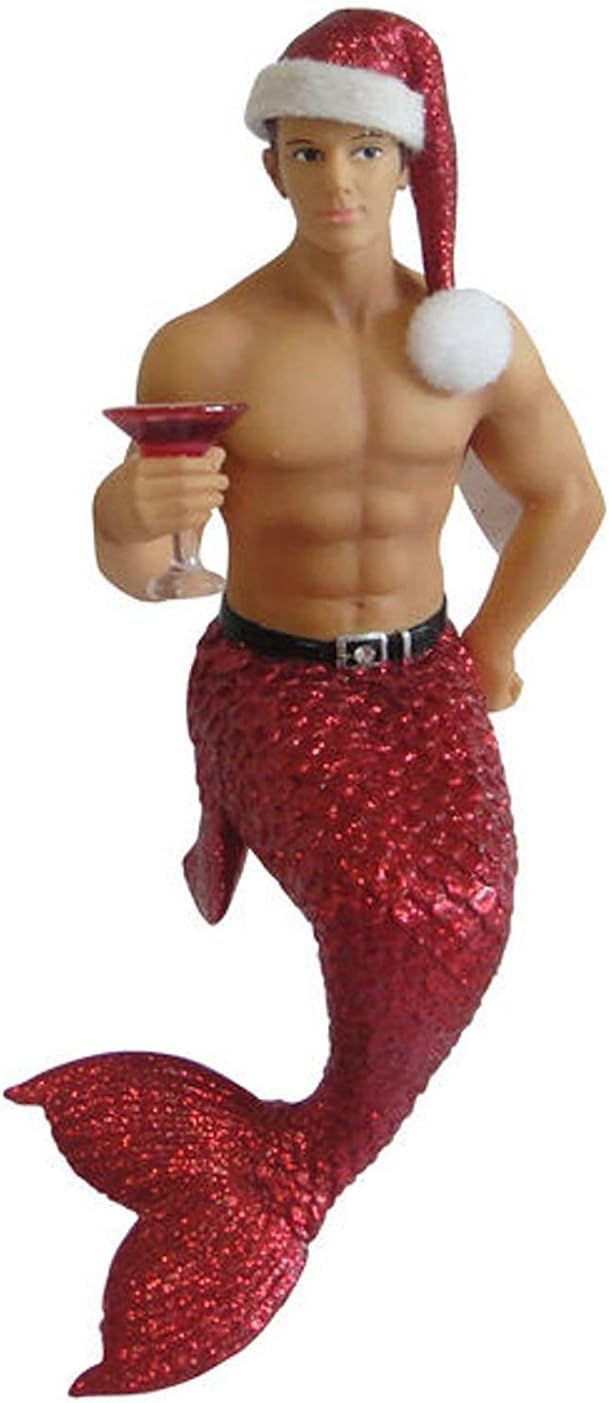 Amazon.com: December Diamonds Plumber's Crack Merman Christmas Ornament ...