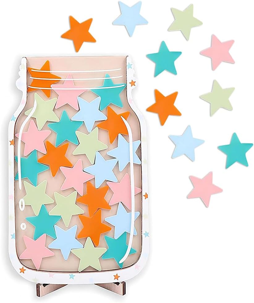 Amazon.com: iSuperb Star Reward Jar for Kids, Star Responsibility ...