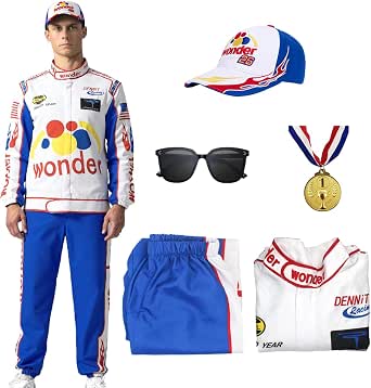 Amazon.com: Qihuakilbeay Men Racing Driver Costume with Hat Halloween ...