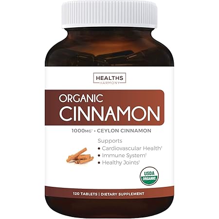 Amazon.com: USDA Organic Ceylon Cinnamon (120 Tablets & Vegetarian ...