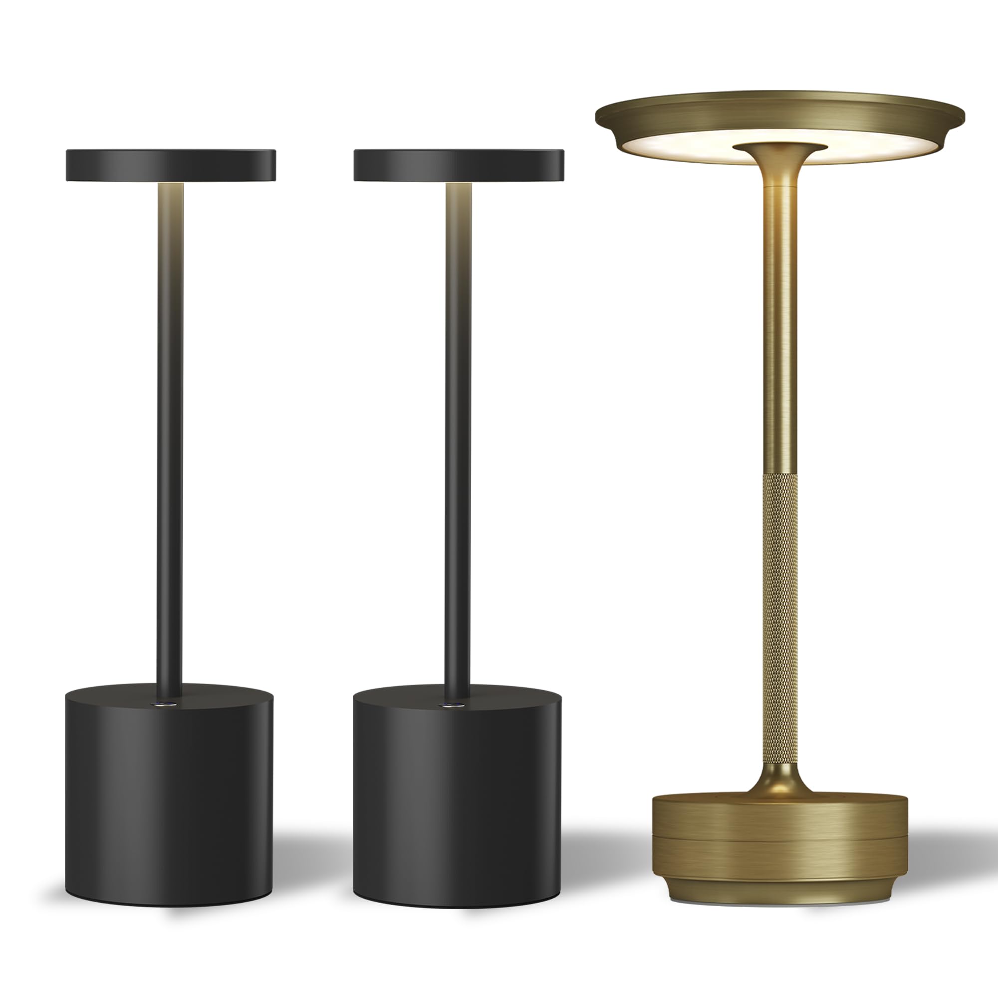TBBGA LED Cordless Table Lamps Rechargeable Set of 3, Portable 5000mAh ...