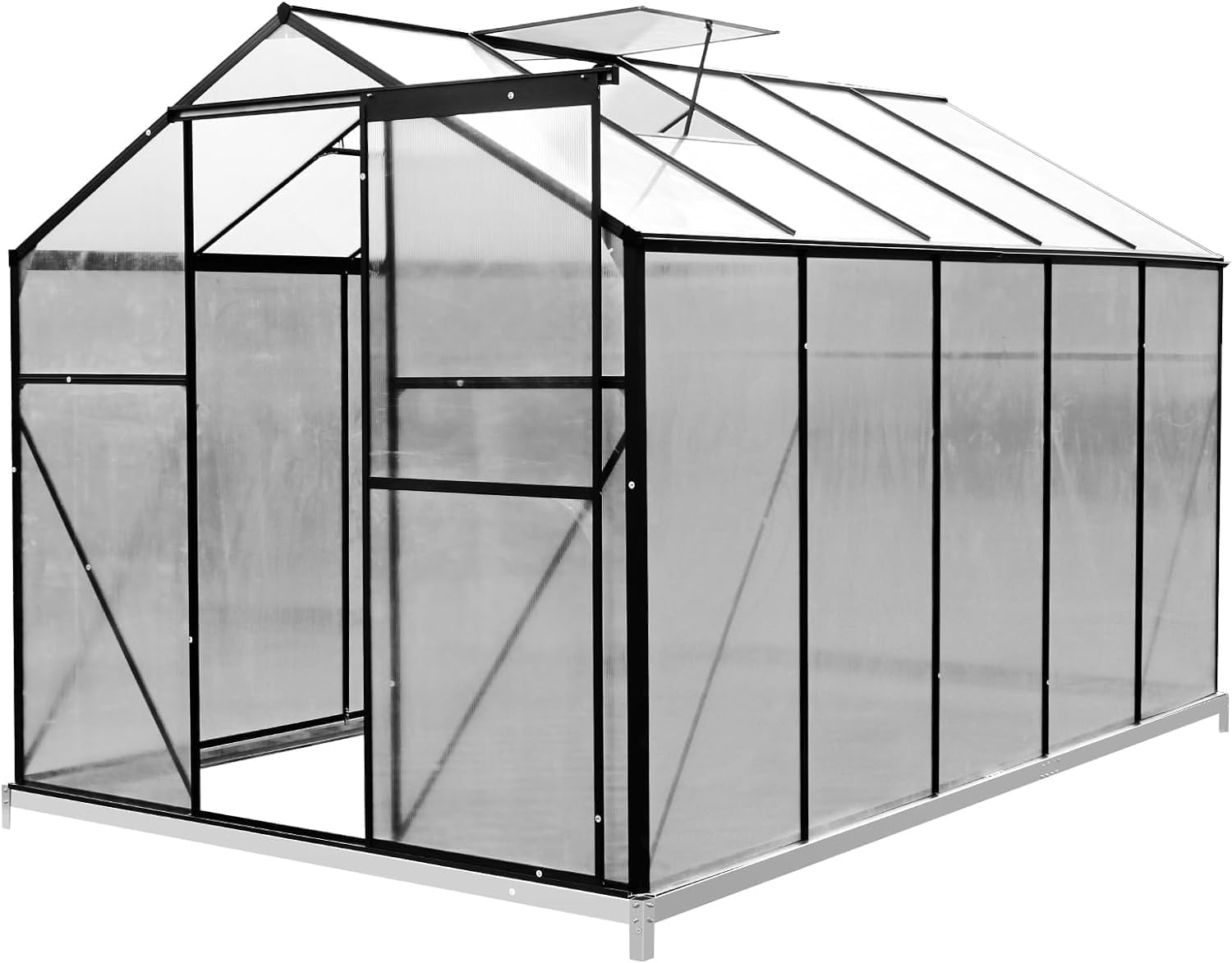 Amazon.com : Zstar 10x6 FT Polycarbonate Greenhouses with Sliding Door ...