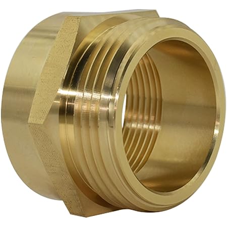 Amazon.com: Fire Equipment Brass Hexagonal Fitting, 1-1/2" NPT Female x 1-1/2" NST (NH) Male ...
