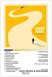 AmAzwi Bruno Poster & Mars Doo-Wops & Hooligans 2010 Album Cover Autograph Poster Canvas Poster ...