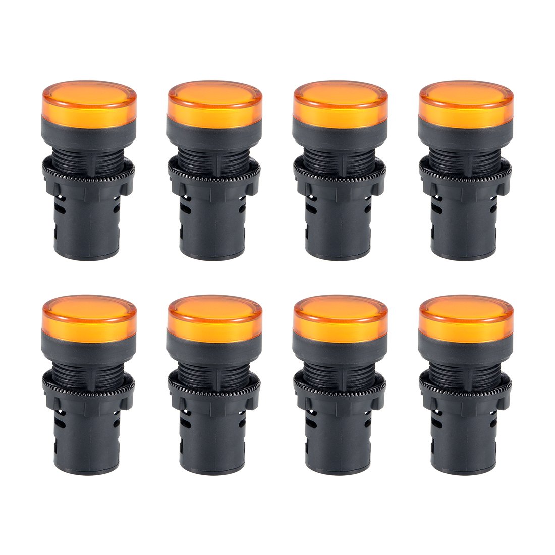 Amazon.com: uxcell 8Pcs Yellow Indicator Light AC/DC 24V, 22mm Panel ...